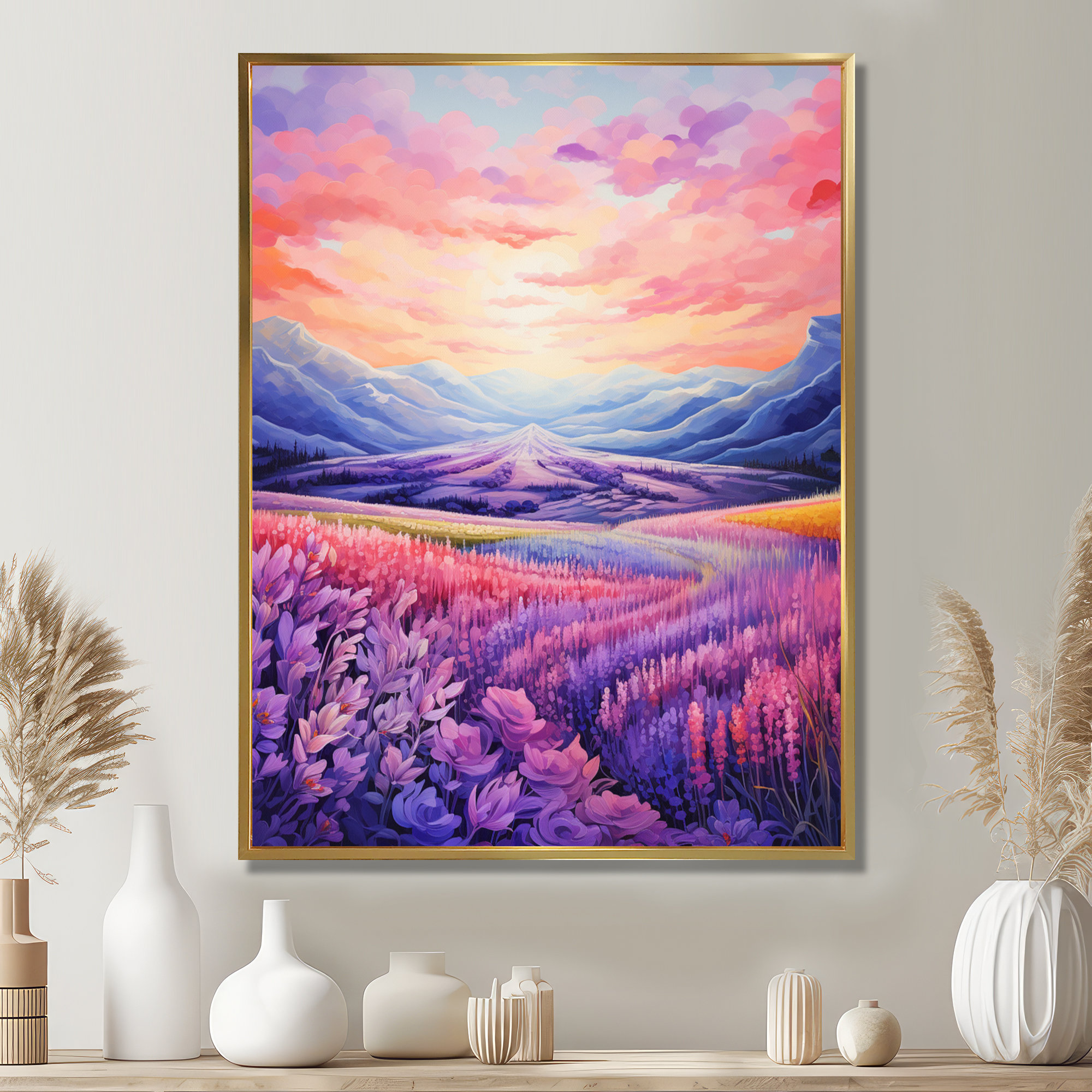 Millwood Pines Beautiful Sunset Over Lavender Fields - Lavender Fields ...