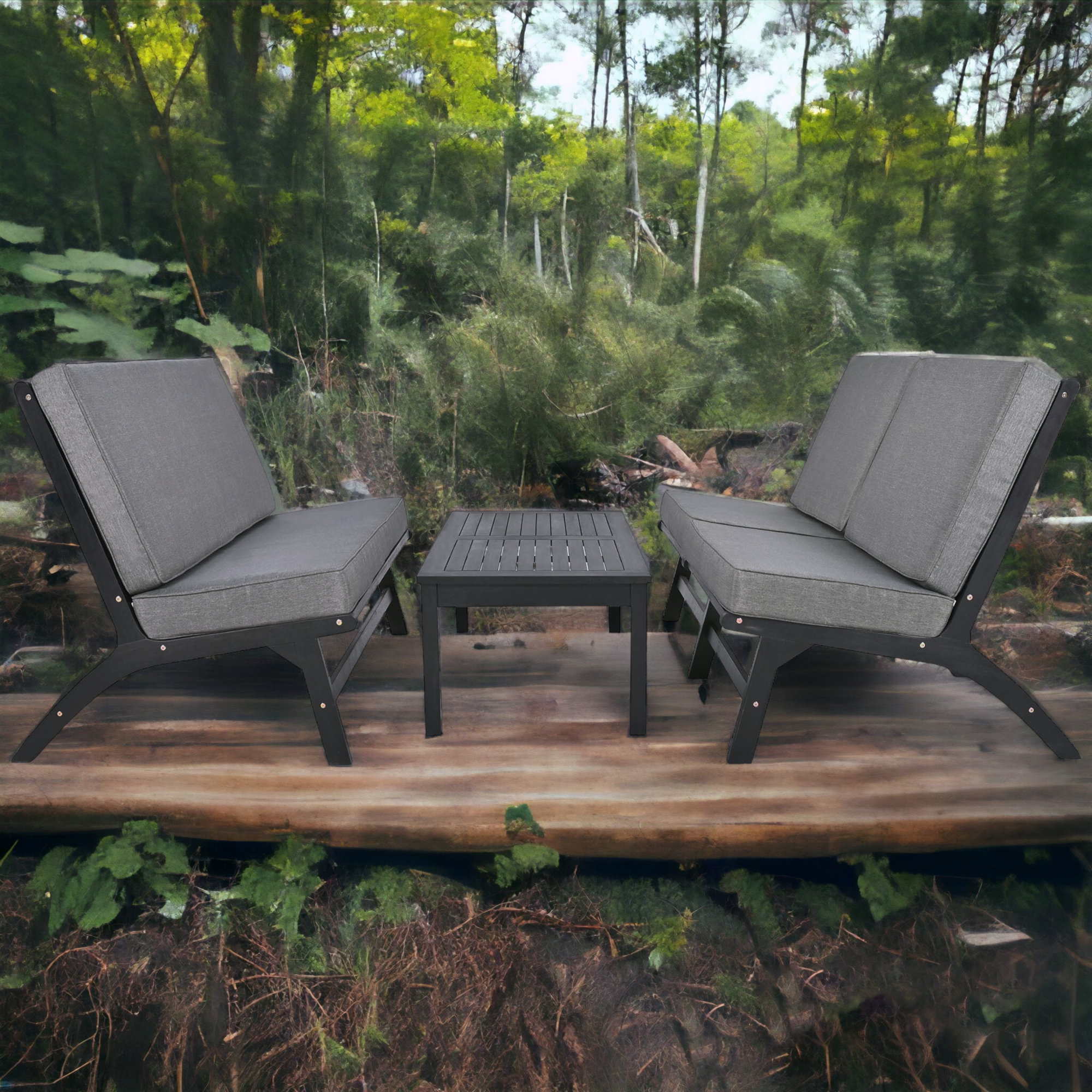 Latitude Run® Nikoleta 4 Piece Complete Patio Set with Cushions ...