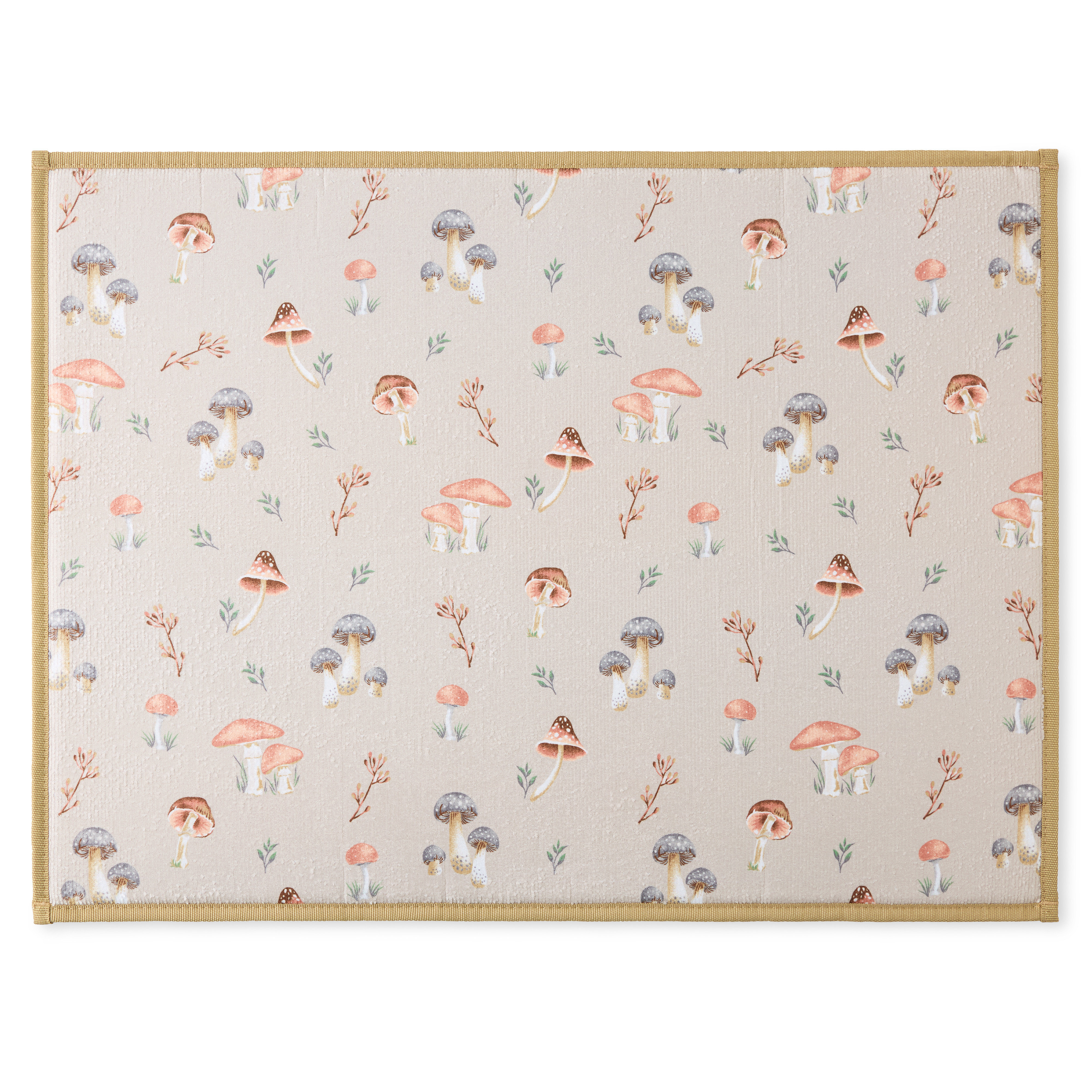 FIESTA Mushrooms Dish Drying Mat, Mushroom Cream, 16"x22" & Reviews ...