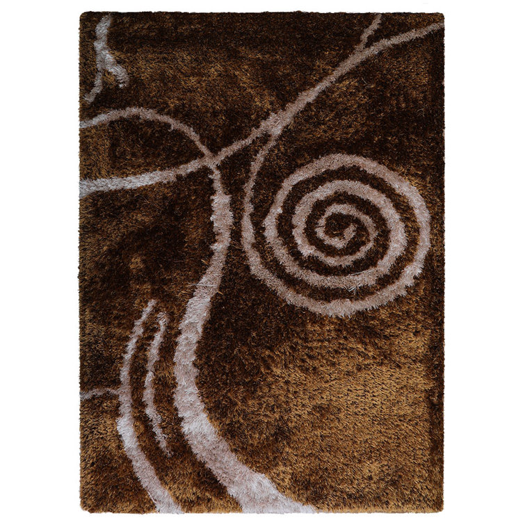 Mercer41 Heller Abstract HAND TUFTED SHAG POLYESTER ECO-FRIENDLY AREA ...