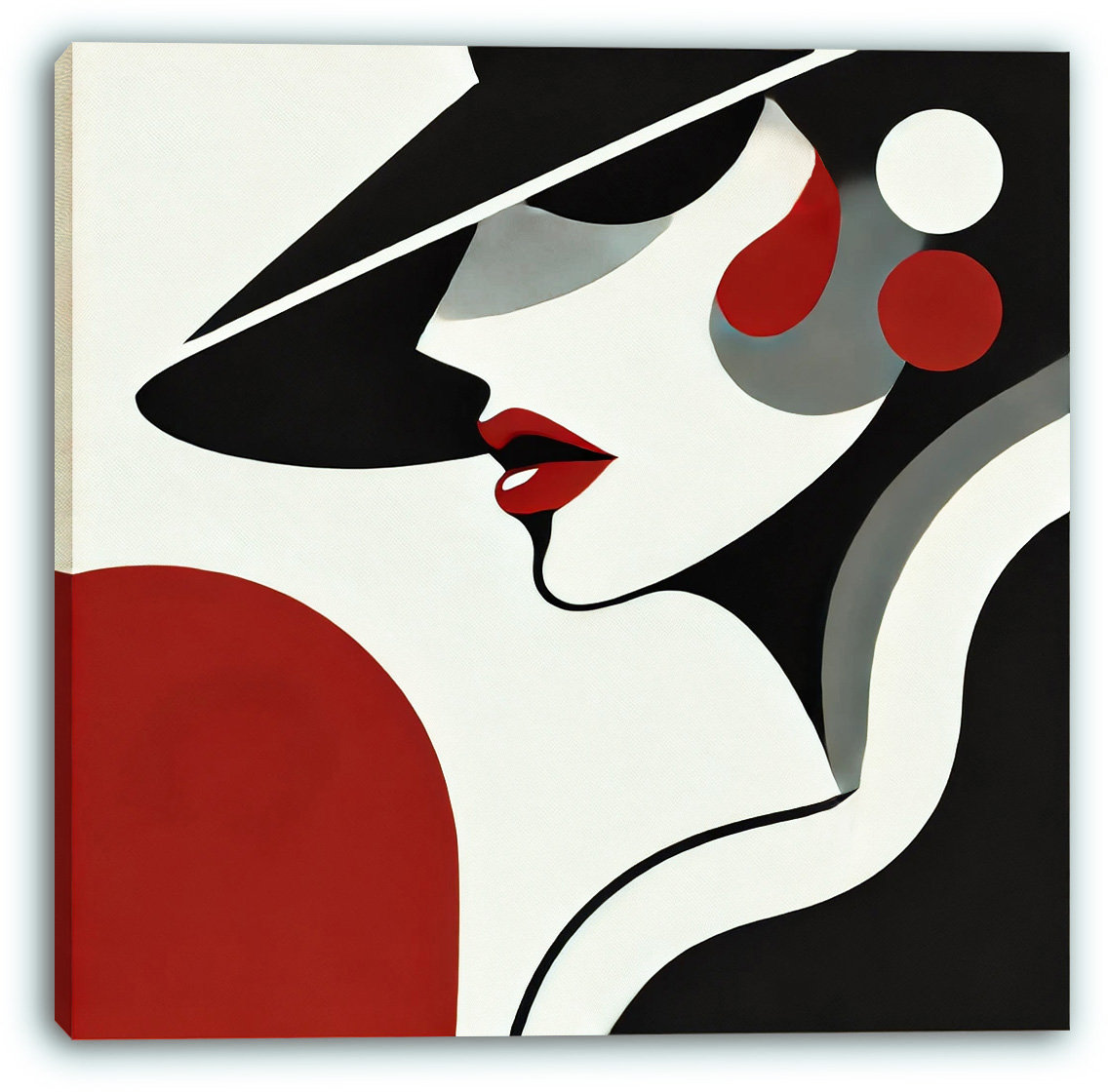 Mercer41 Timeless Glamour Abstract Woman Wrapped Canvas Wall Art | Wayfair