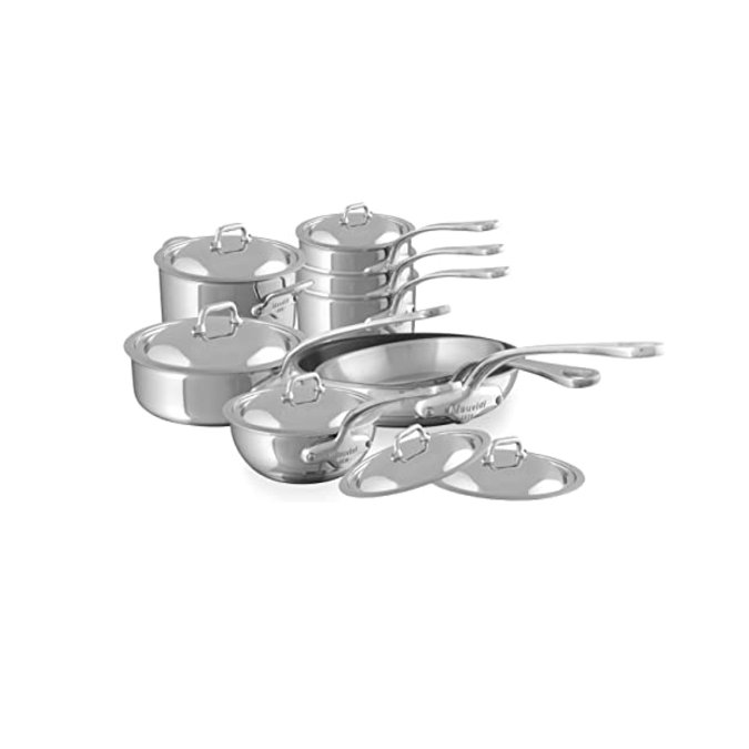 Mauviel M'COOK 5-Ply 14-Piece Cookware Set With Cast Stainless Steel ...