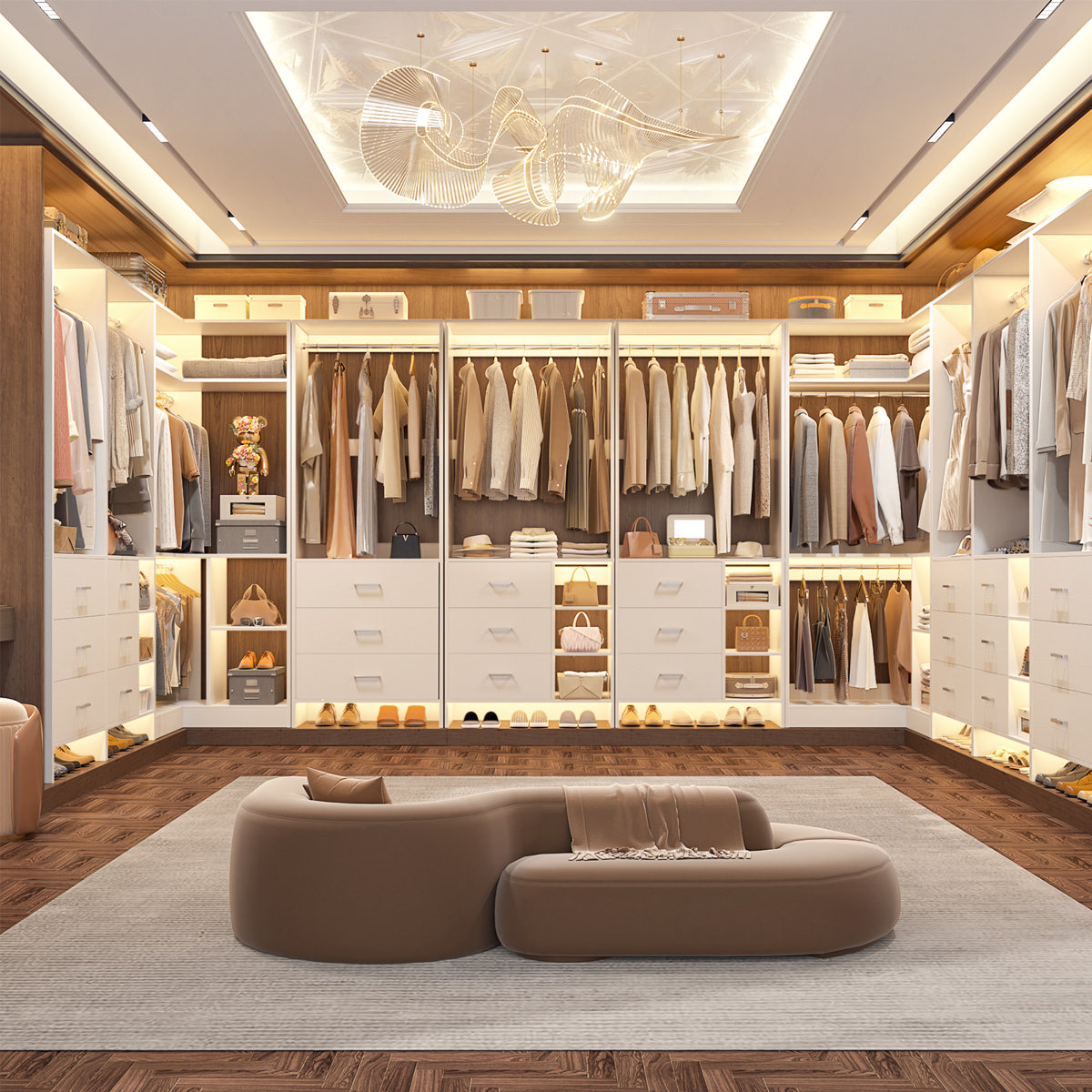Latitude Run® Chaj 86.8" W Freestanding Closet System & Reviews | Wayfair