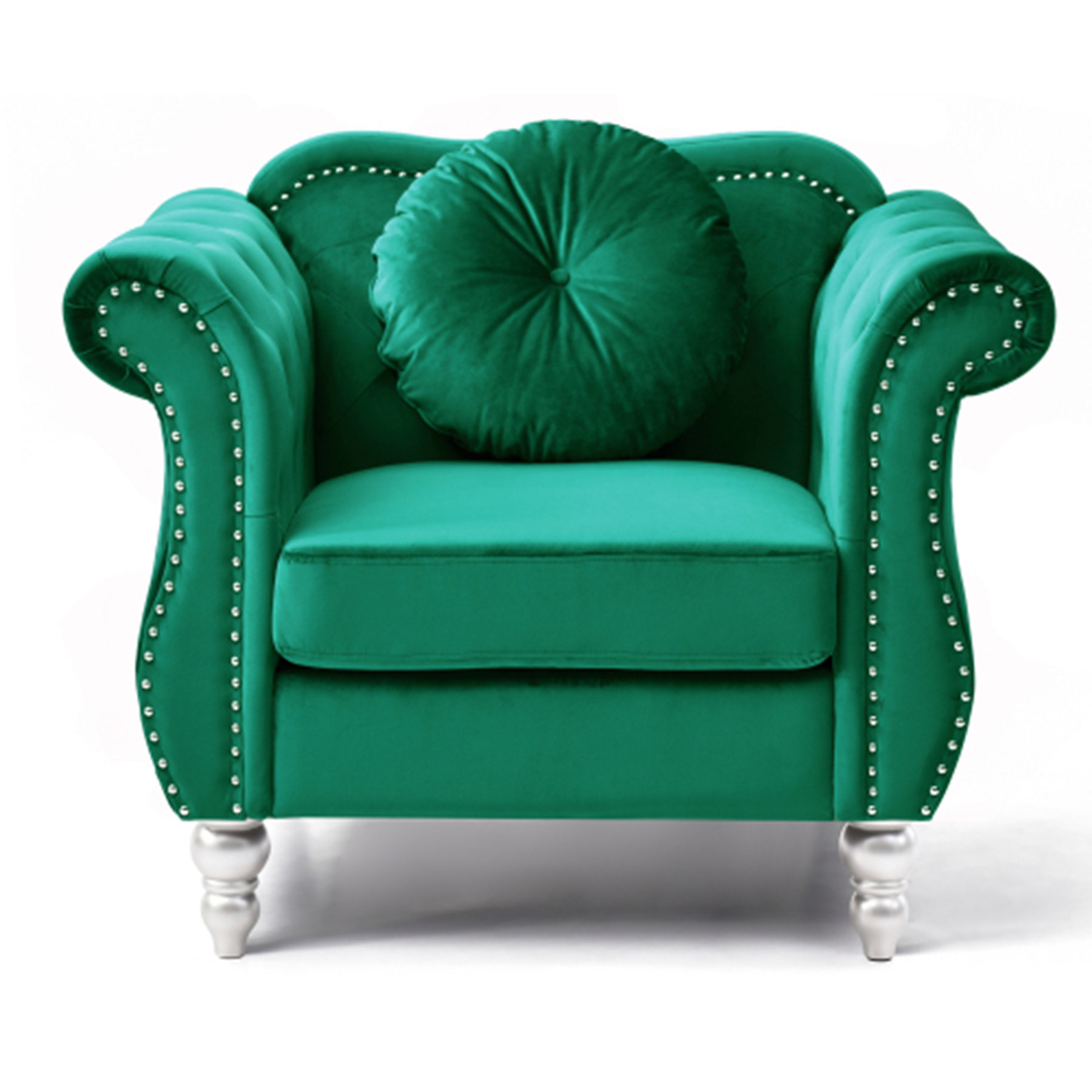 Rosdorf Park Charming Flared Arm Chair In Vibrant Hue | Wayfair