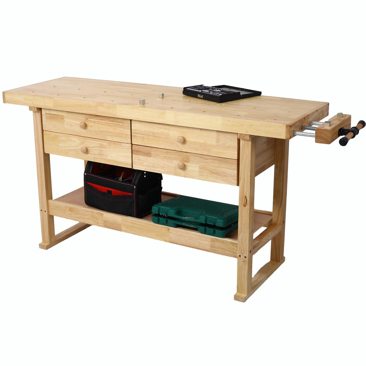 Red Barrel Studio® Jenali 64.5'' W Wood Top Workbench | Wayfair