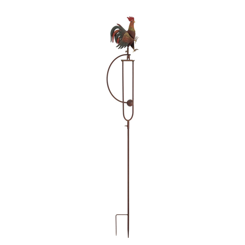 Arlmont & Co. 55.5" Tall Metal Rooster Rocking Stake "Benedict" | Wayfair