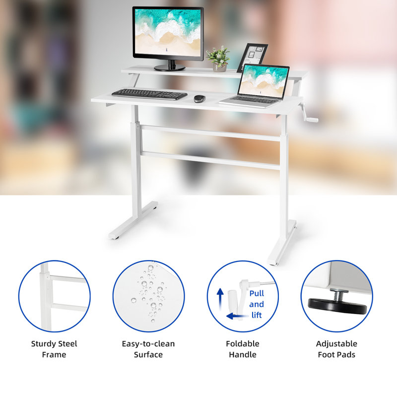 Wade Logan Mirari Adjustable Height Standing Desk & Reviews | Wayfair.co.uk