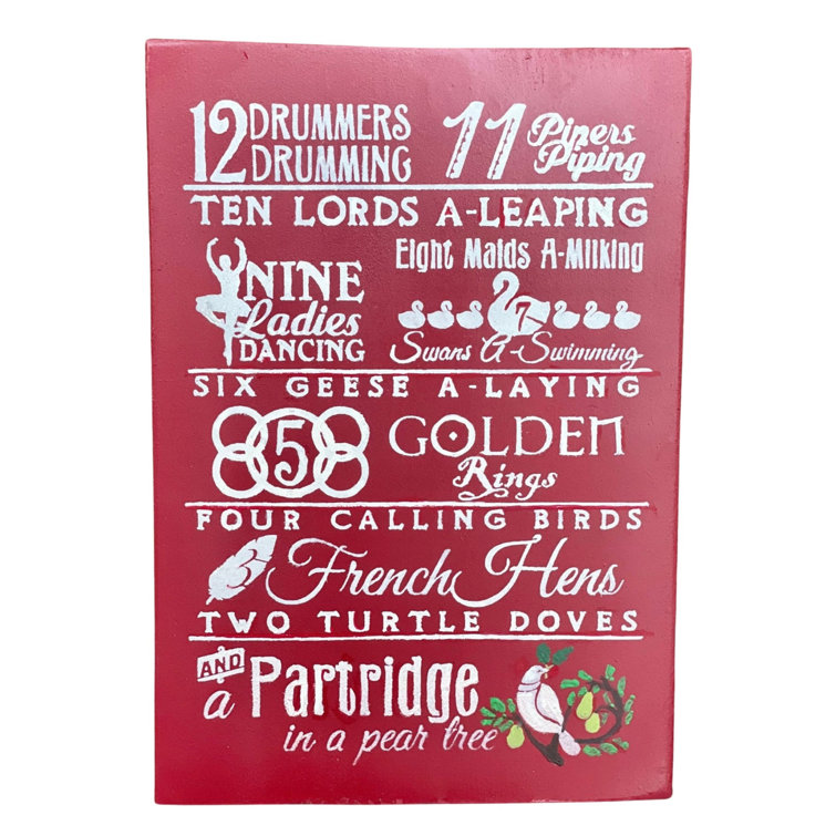 The Holiday Aisle® 12 Days Of Christmas Sign - Wayfair Canada
