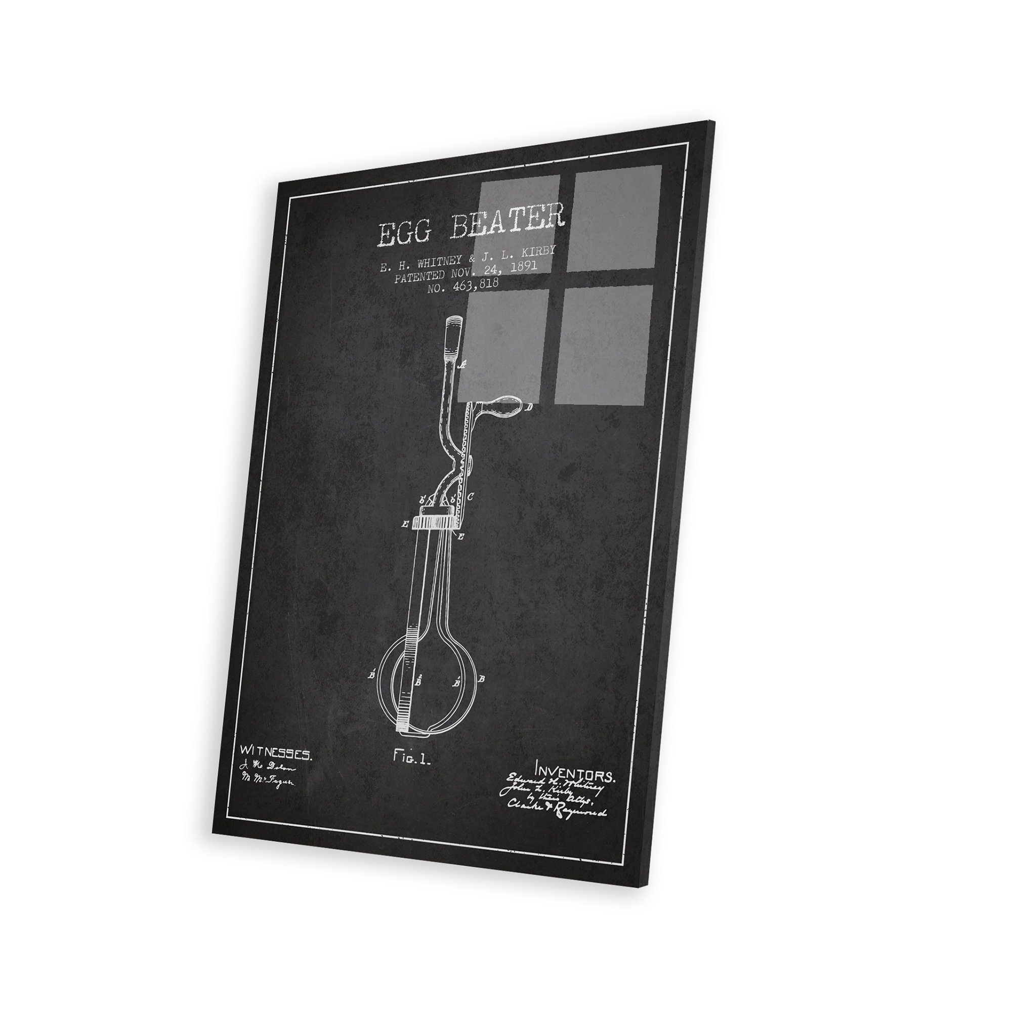 17 Stories Egg Beater Charcoal Patent Blueprint by Aged Pixel - Wayfair ...