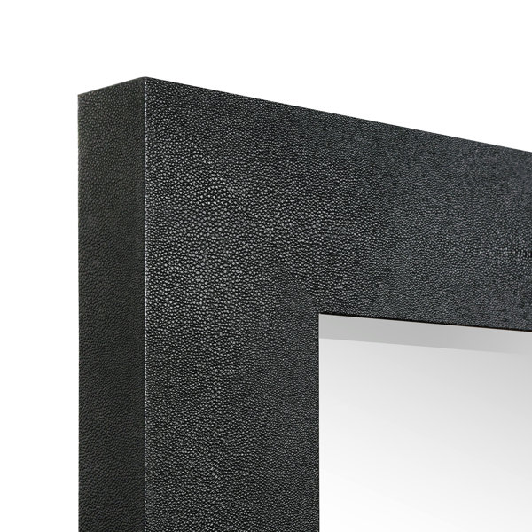 Empire Art Direct Metallic Shagreen Leather Framed Beveled Accent ...