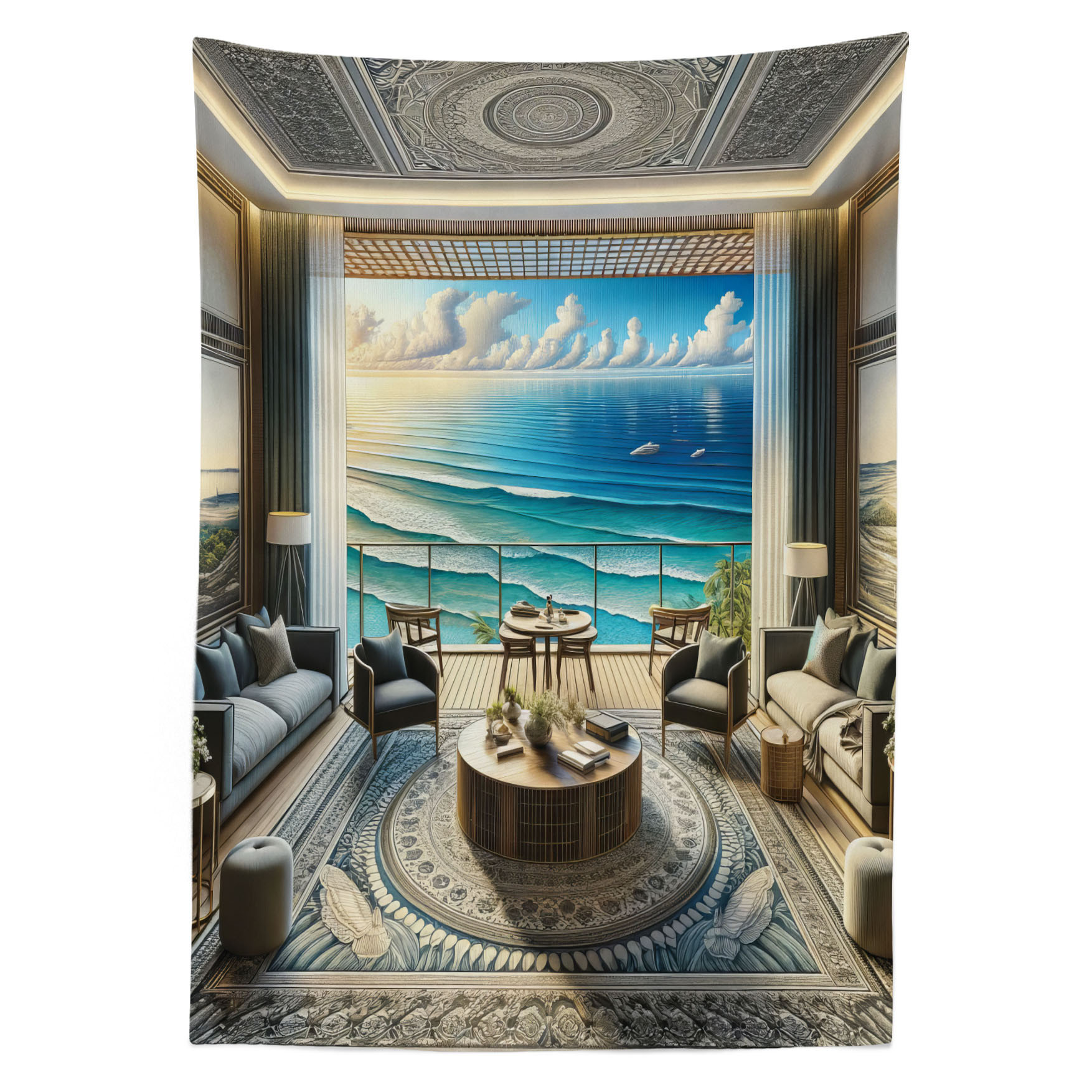 Ivy Bronx Leatri Rectangle No Pattern Microfiber Tablecloth | Wayfair