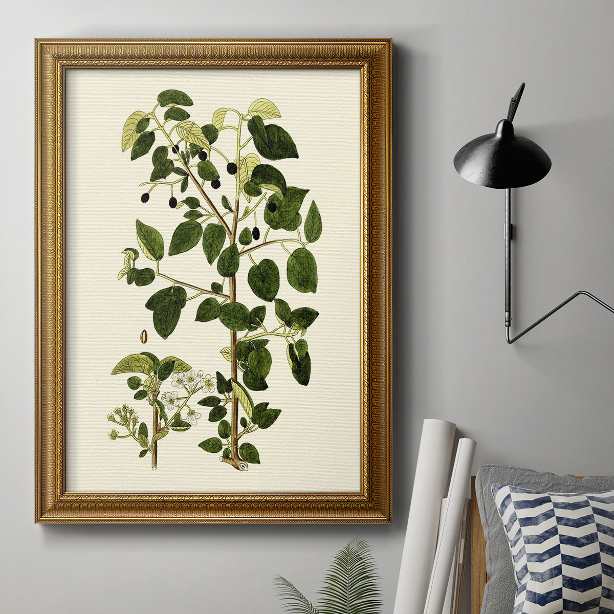 Red Barrel Studio® Olive Greenery V Premium Framed Canvas- Ready To ...