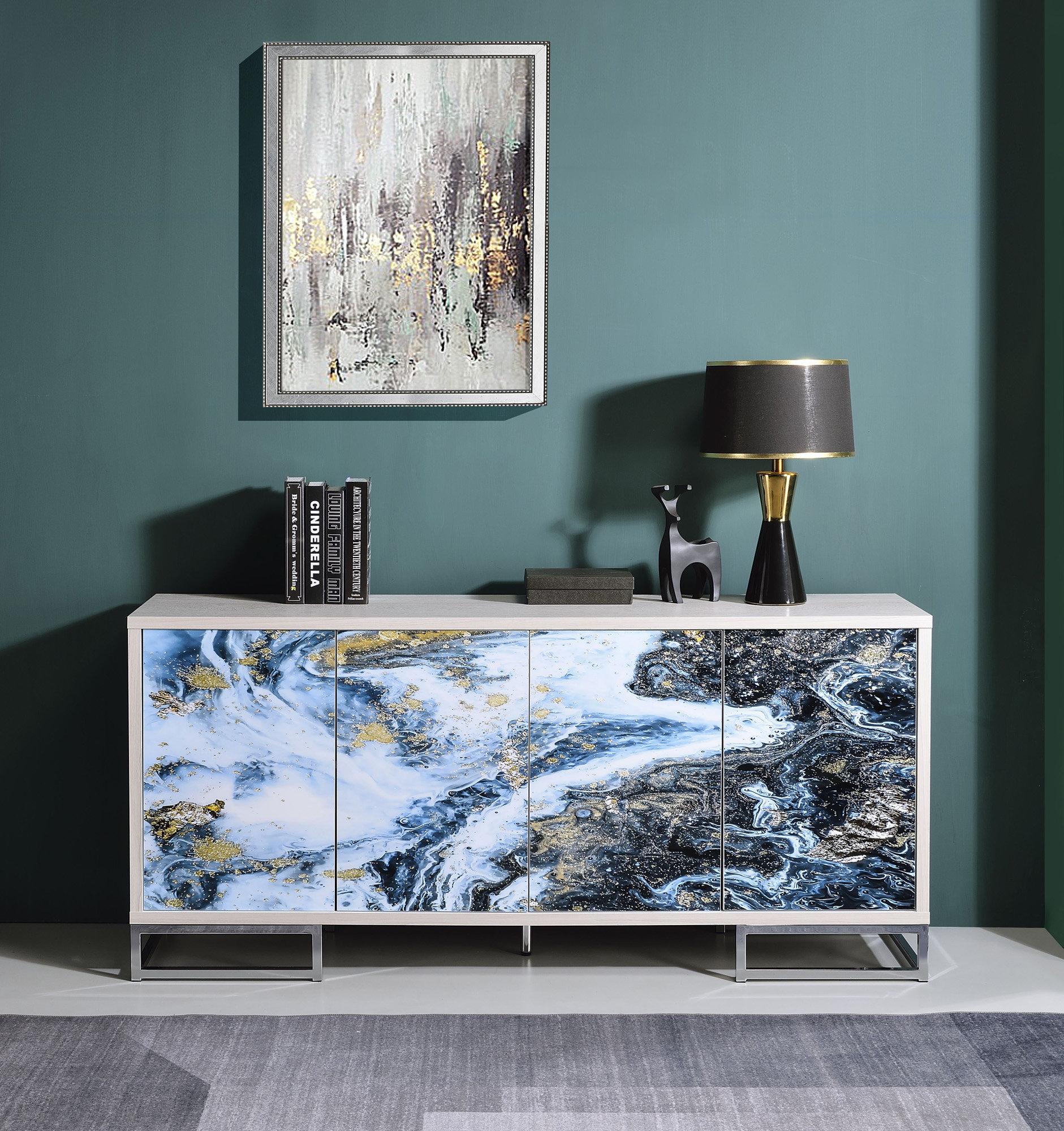 Orren Ellis Modern Console Cabinet For Living Room | Wayfair