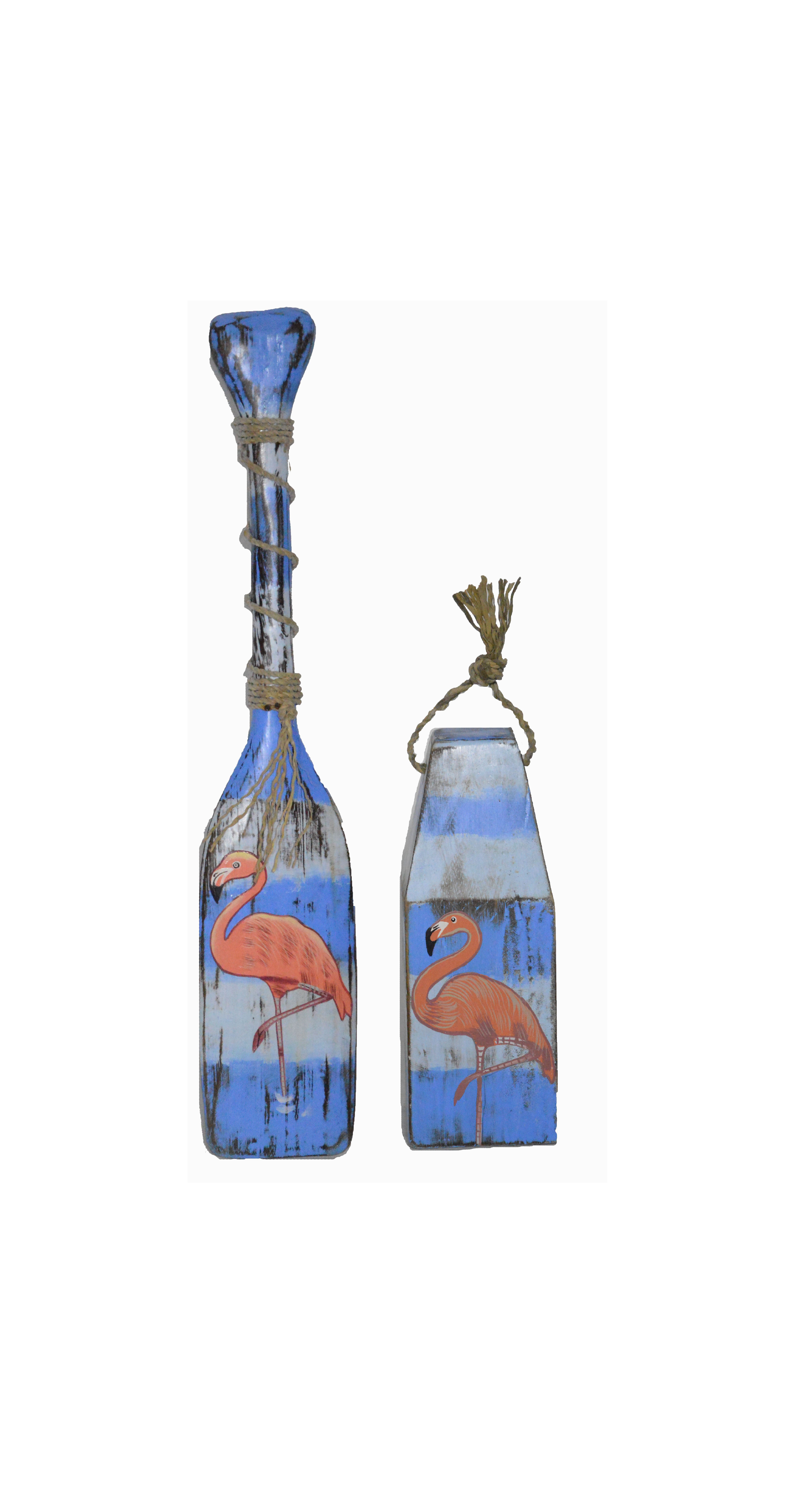 Bay Isle Home™ Buoy And Paddle Set Hand Carved Beautiful Wood Pink ...