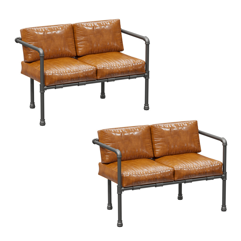 Williston Forge Retro industrial style Bar Cafe Restaurant sofa ...