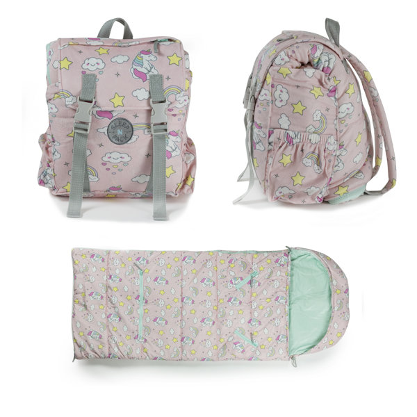 Mimish Sleep-N-Pack, 50 F Packable Kid's Sleeping Bag & Backpack ...