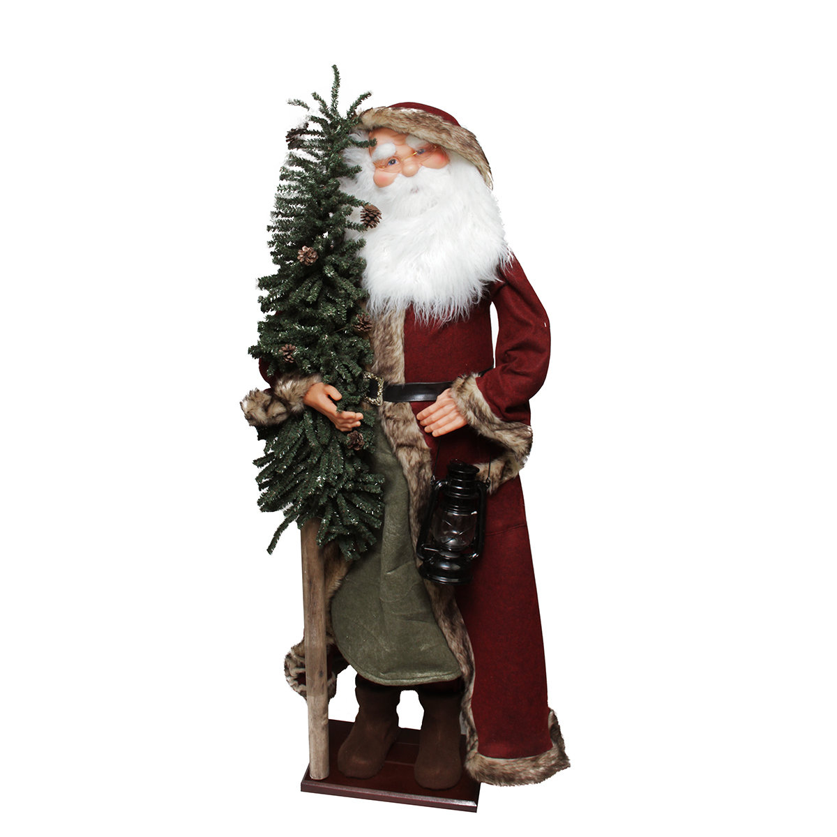 Northlight Seasonal 5' Life-Size Decorative Santa Claus Christmas ...