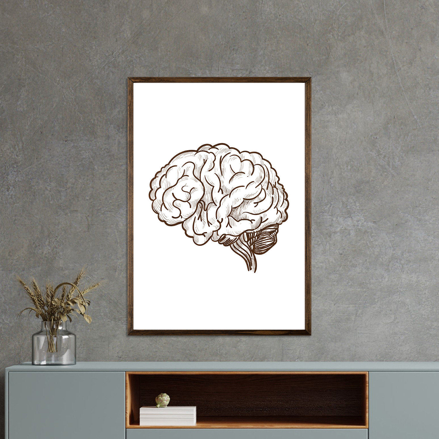 East Urban Home Picture Frame Drawing Print on Wood | Wayfair
