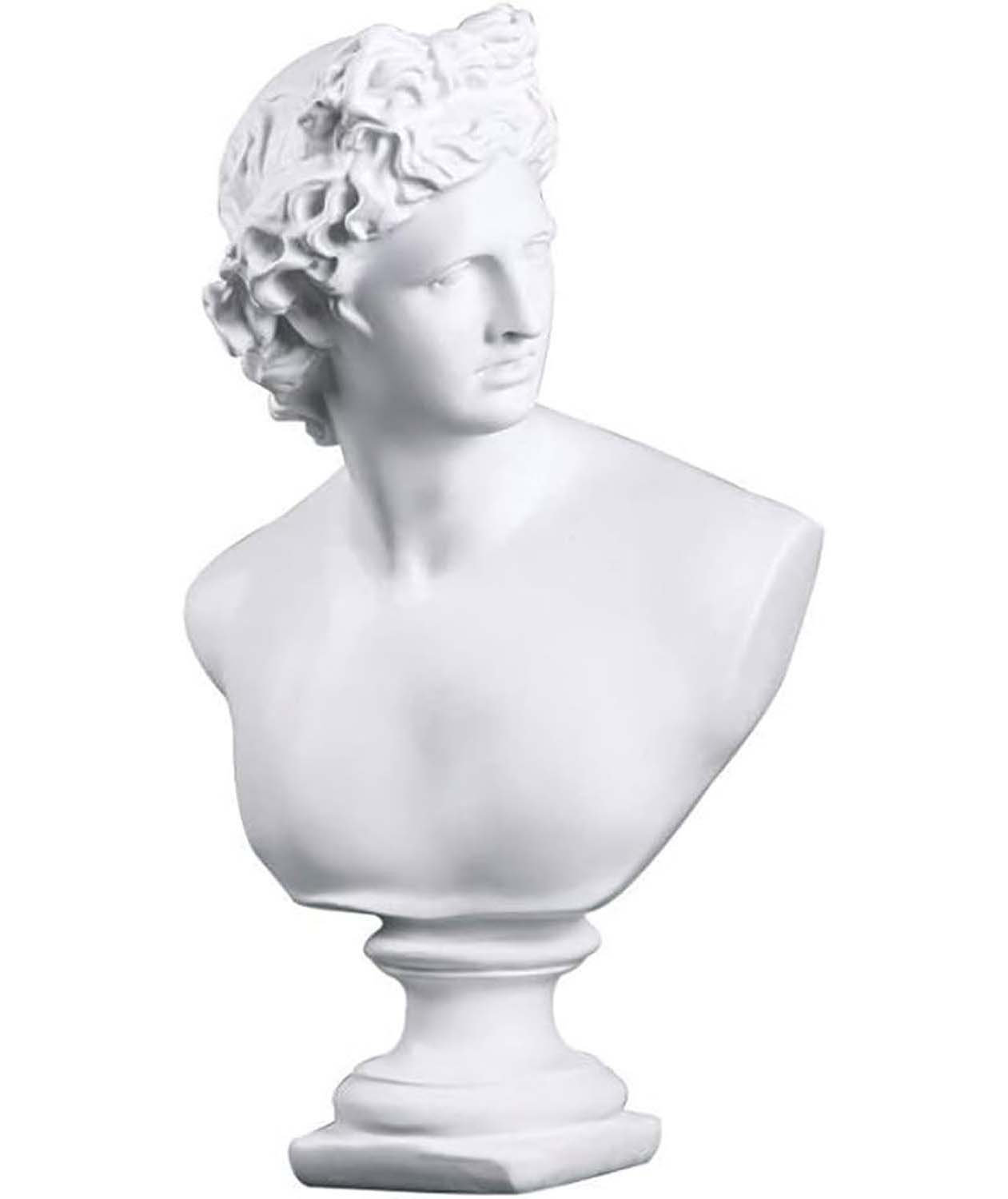Astoria Grand 11.8 Inch Classic Greek White David Man Bust Statue ...