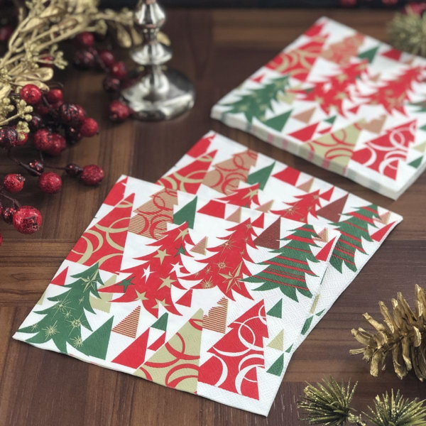 EcoQuality Disposable Paper Christmas Napkins | Wayfair