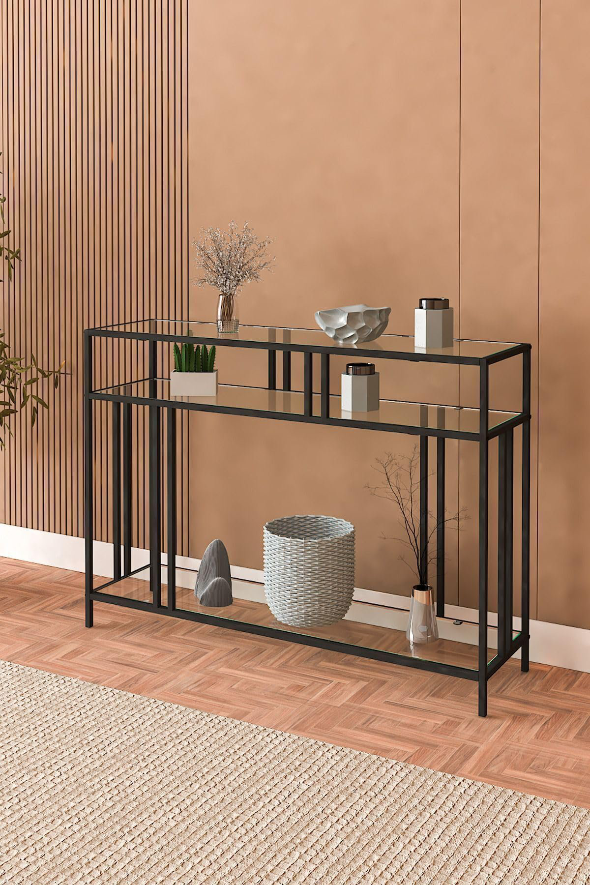 Latitude Run® Venice Dresuar Coffee Console Table With Decorative ...
