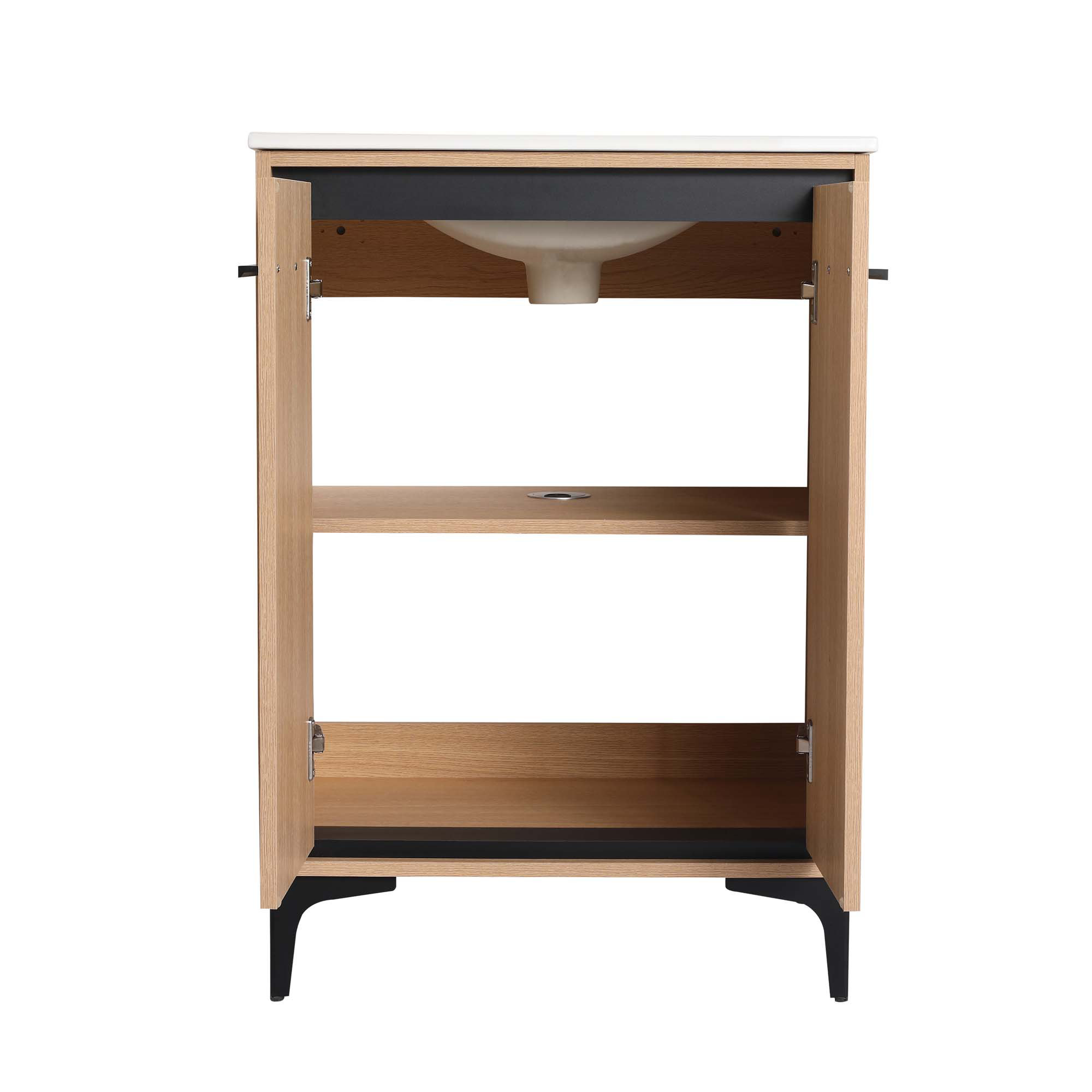 Ebern Designs Bathroom Vanity Base With Basin, Storage Cabinet With ...