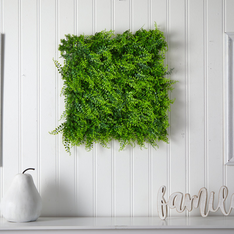 Brayden Studio® 20in. x 20in. Lush Mediterranean Artificial Fern Wall ...