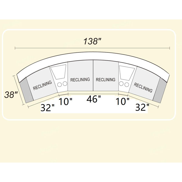 Red Barrel Studio® Dark Brown Bonded Leather Home Theater Reclining ...