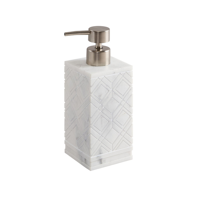 Tahari Claudia 4-Piece White Diamond Bathroom Accessory Set & Reviews ...