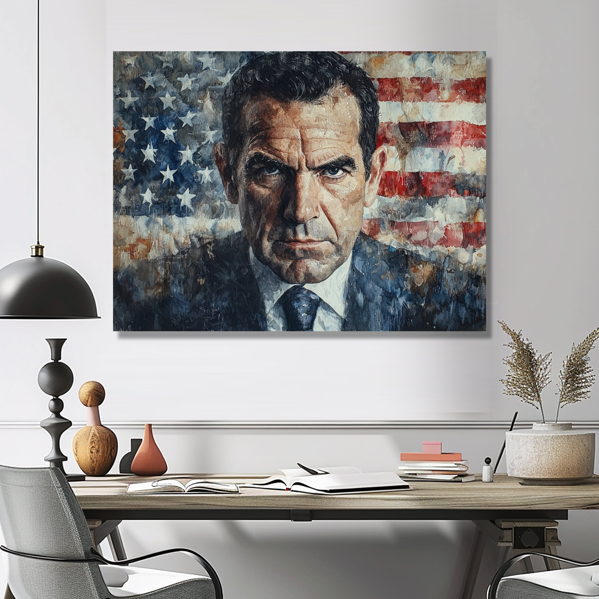 Trent Austin Design® Steinar Resignation Of President Nixon On Usa Flag ...