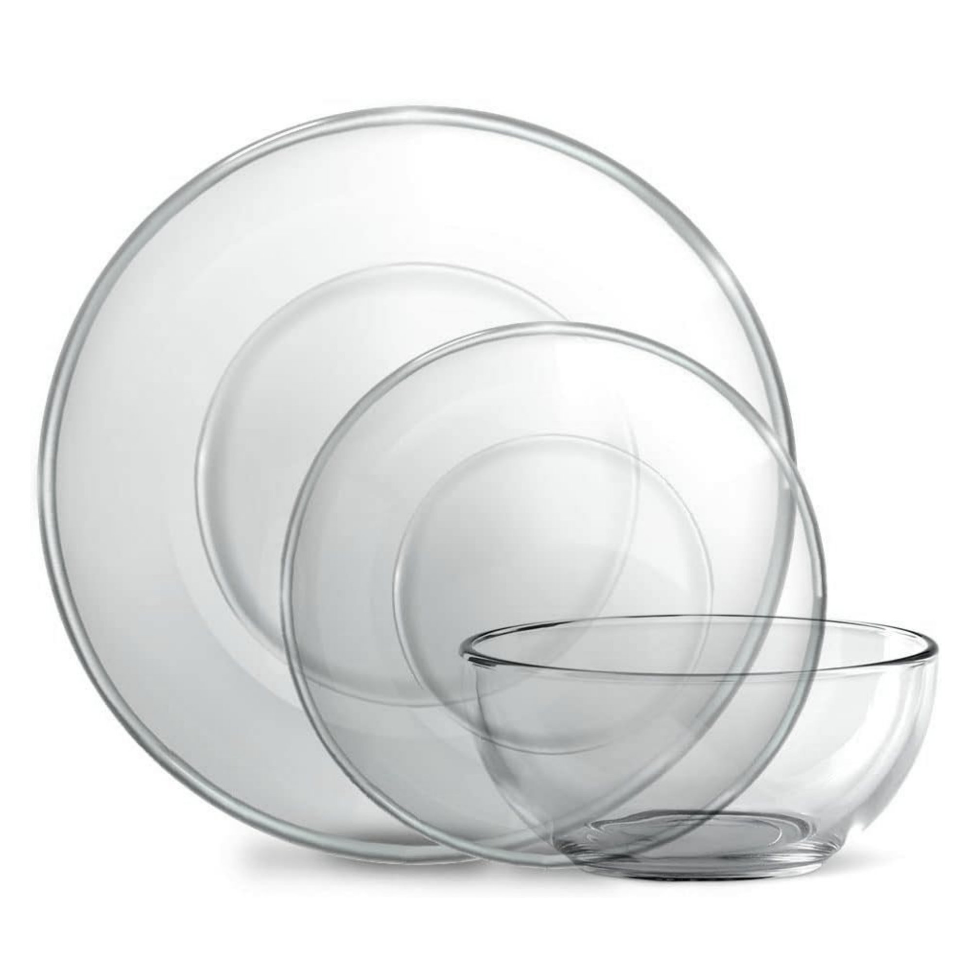 Latitude Run® Element Set Of 12 Glass Dinnerware Set & Reviews | Wayfair