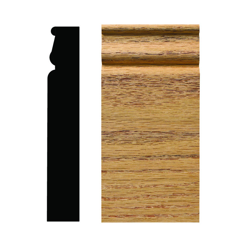 Ornamental Mouldings Colonial Plinth Block and Floor Moulding 3.25" H x ...