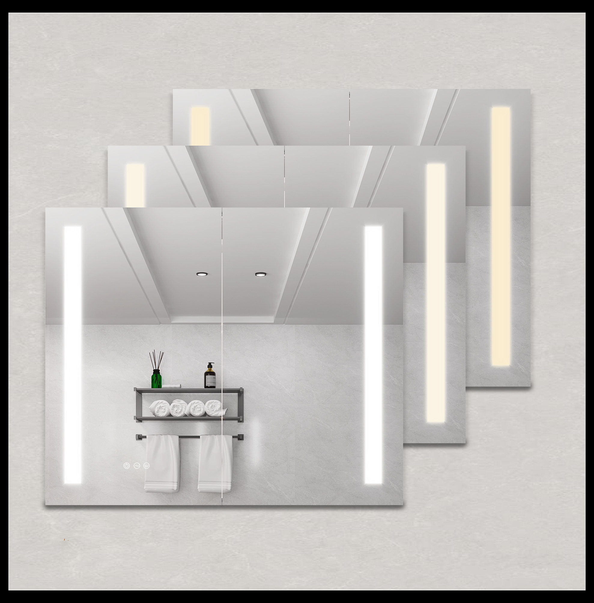 Ivy Bronx Khylan 36 W H Medicine Cabinet with Mirror 3 Shelves | Wayfair