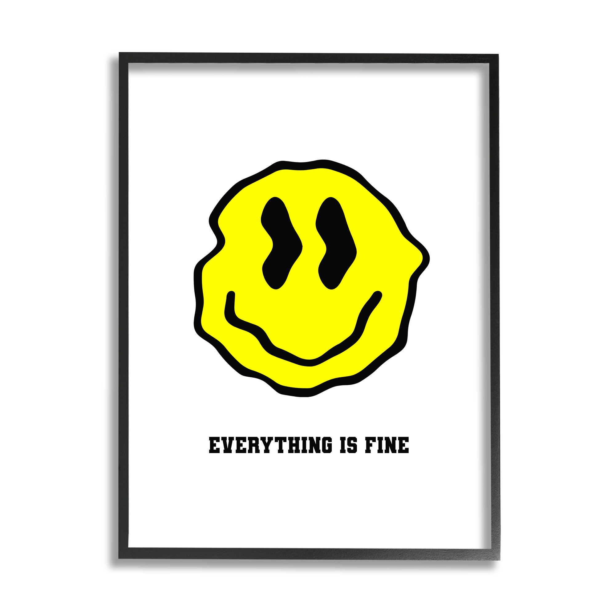 Stupell Industries Everything is Fine Smiley Floater Frame by House of ...