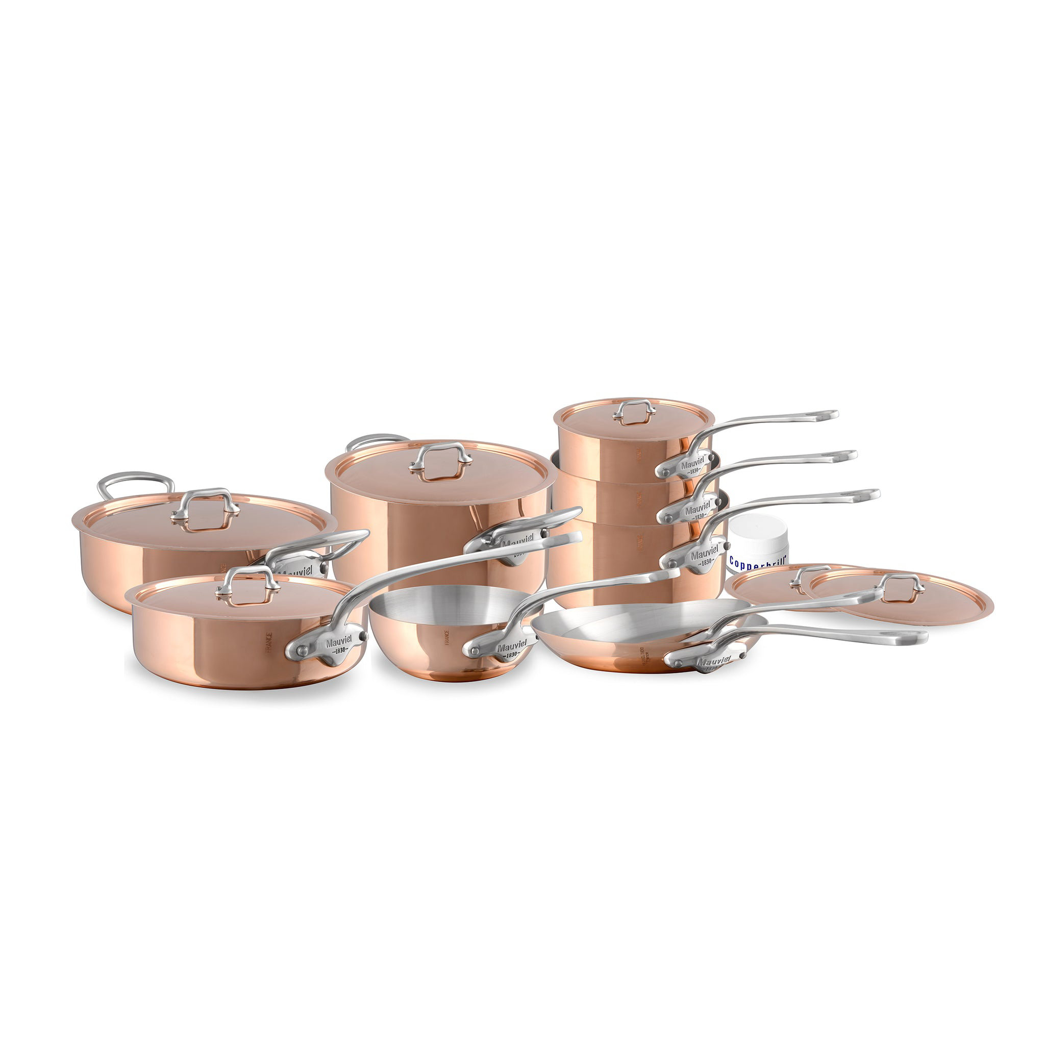 Mauviel M'150 S 16 - Piece Non-Stick Copper Cookware Set - Wayfair Canada