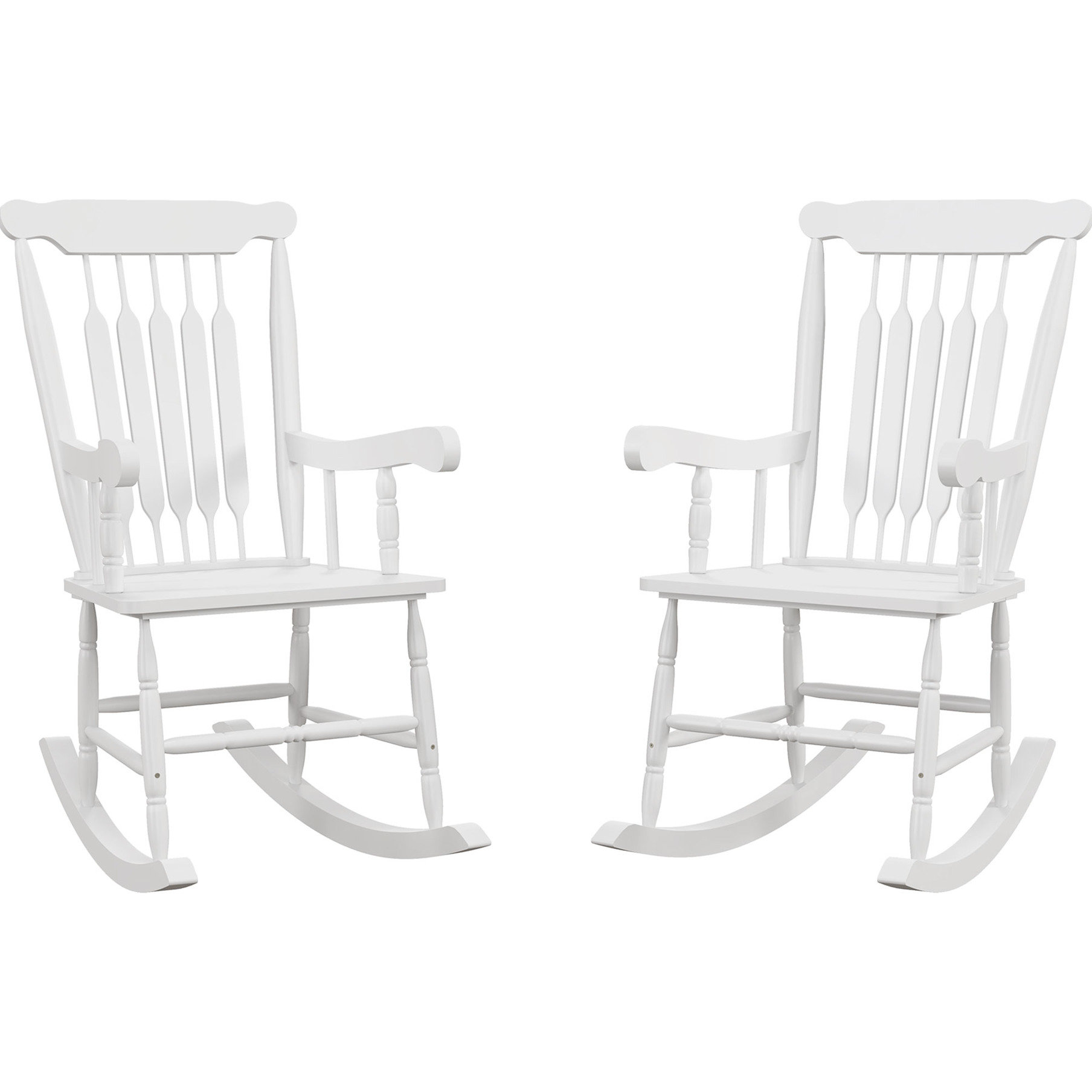 One Allium Way® 2Pcs Solid Poplar Wood Outdoor Rocking Chairs Made Of ...