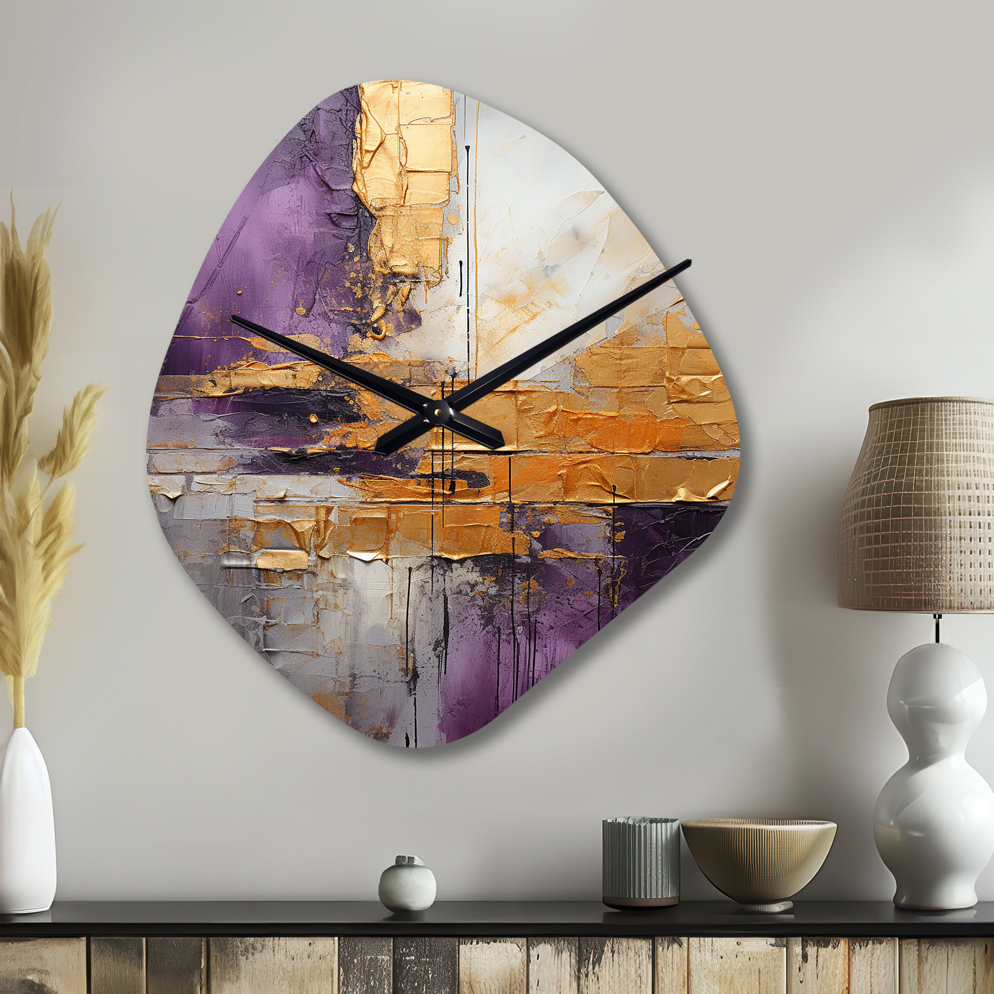 Design Art Gold Purple Abstract Fractal III - Fractals Asymmetrical ...