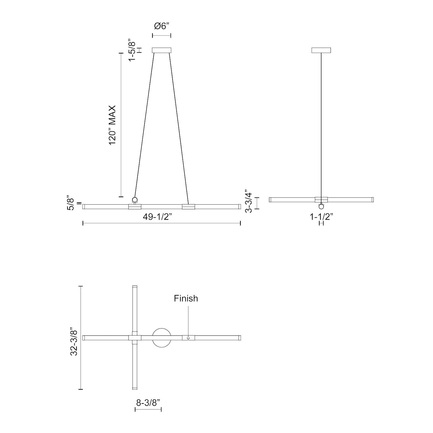 Kuzco Lighting Akari 2 - Light Unique / Statement Modern Linear LED ...