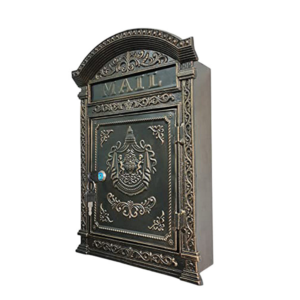 Fashion Finesse Decorative Lock Mailbox Outdoor - Metal Wall-Mounted ...