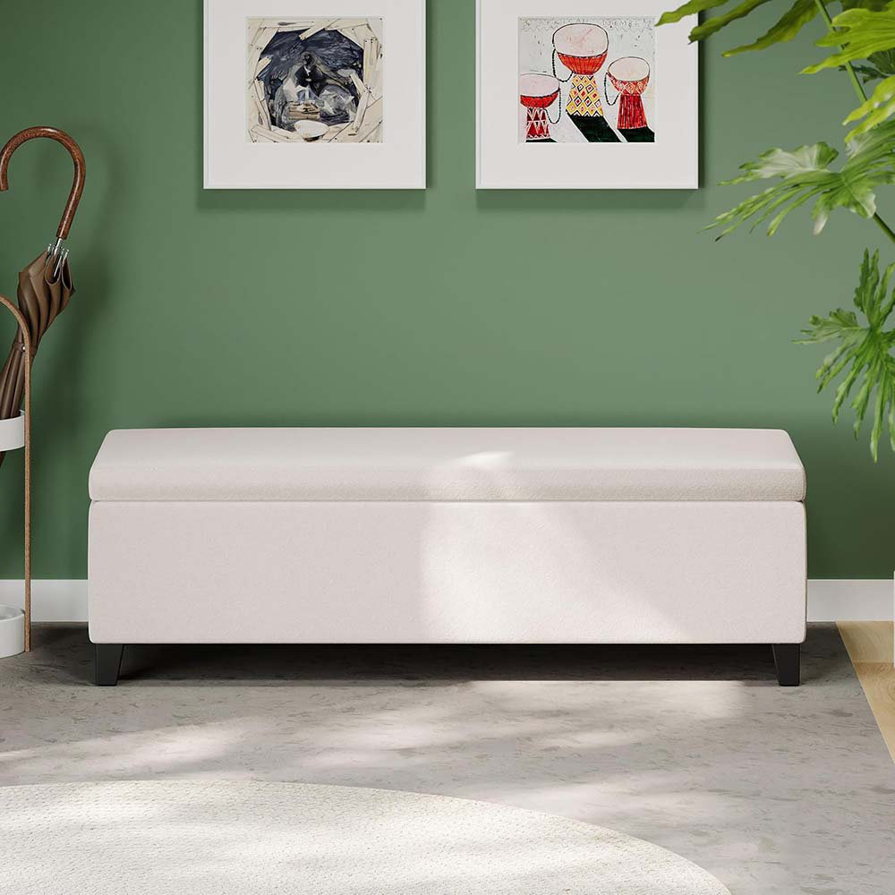 Hokku Designs Upholstered Storage Bench, Foot Rest Bench For Living ...