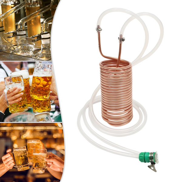 Symple Stuff Copper Immersion Wort Chiller Coil for Beer Brewing | Wayfair