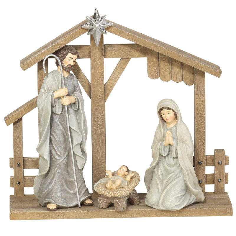 The Holiday Aisle® Nativity Set/Creche 10-Piece 9.625in | Wayfair