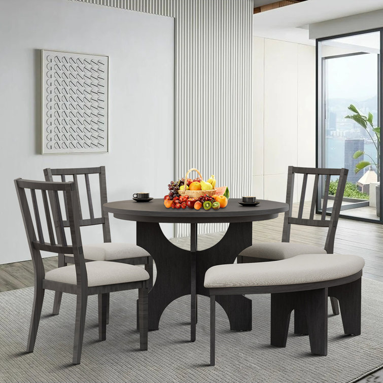 Gracie Oaks Darinda 5 - Piece Pedestal Dining Set | Wayfair