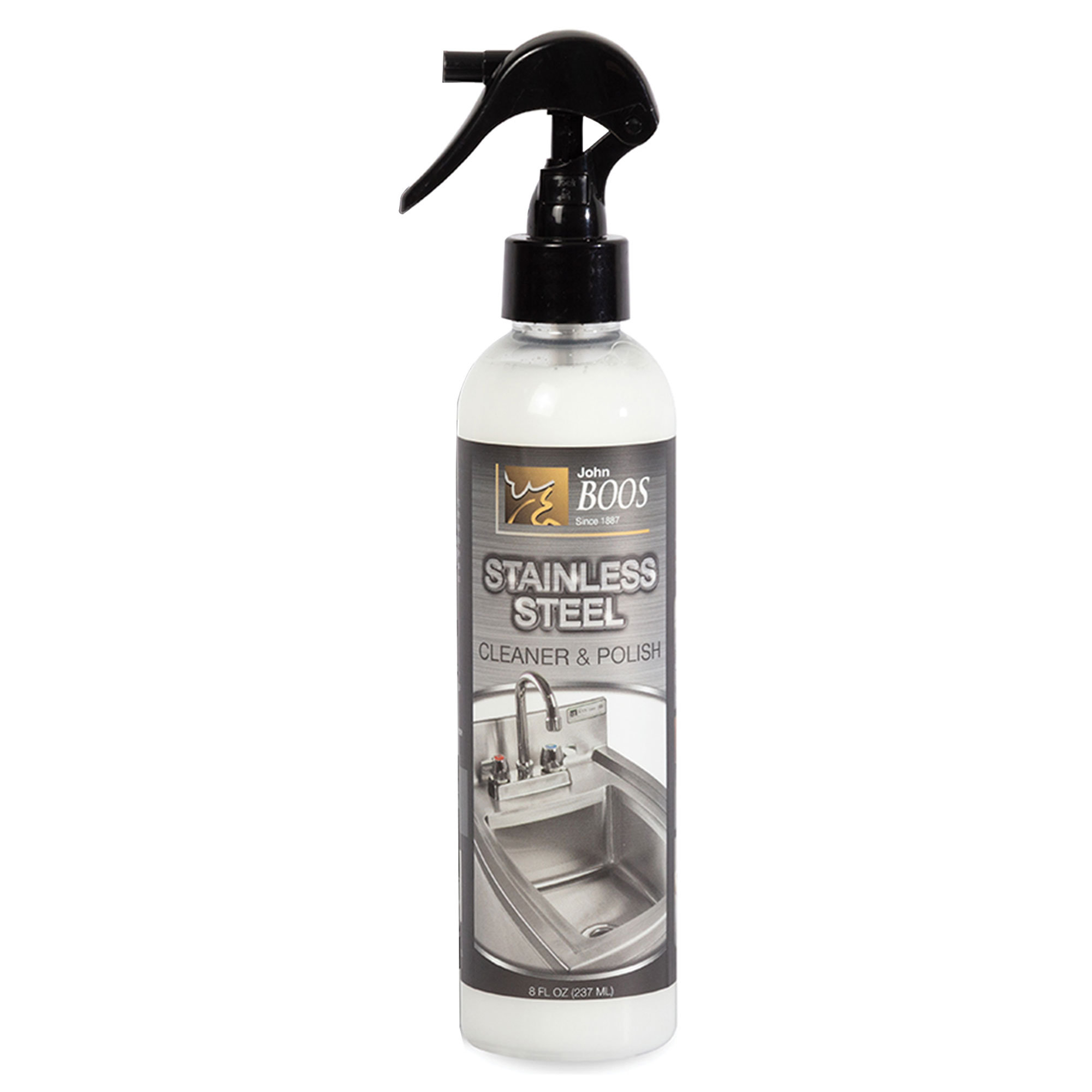 John Boos All Natural 8 Ounce Bottle Stainless Steel Surface Cleaner ...