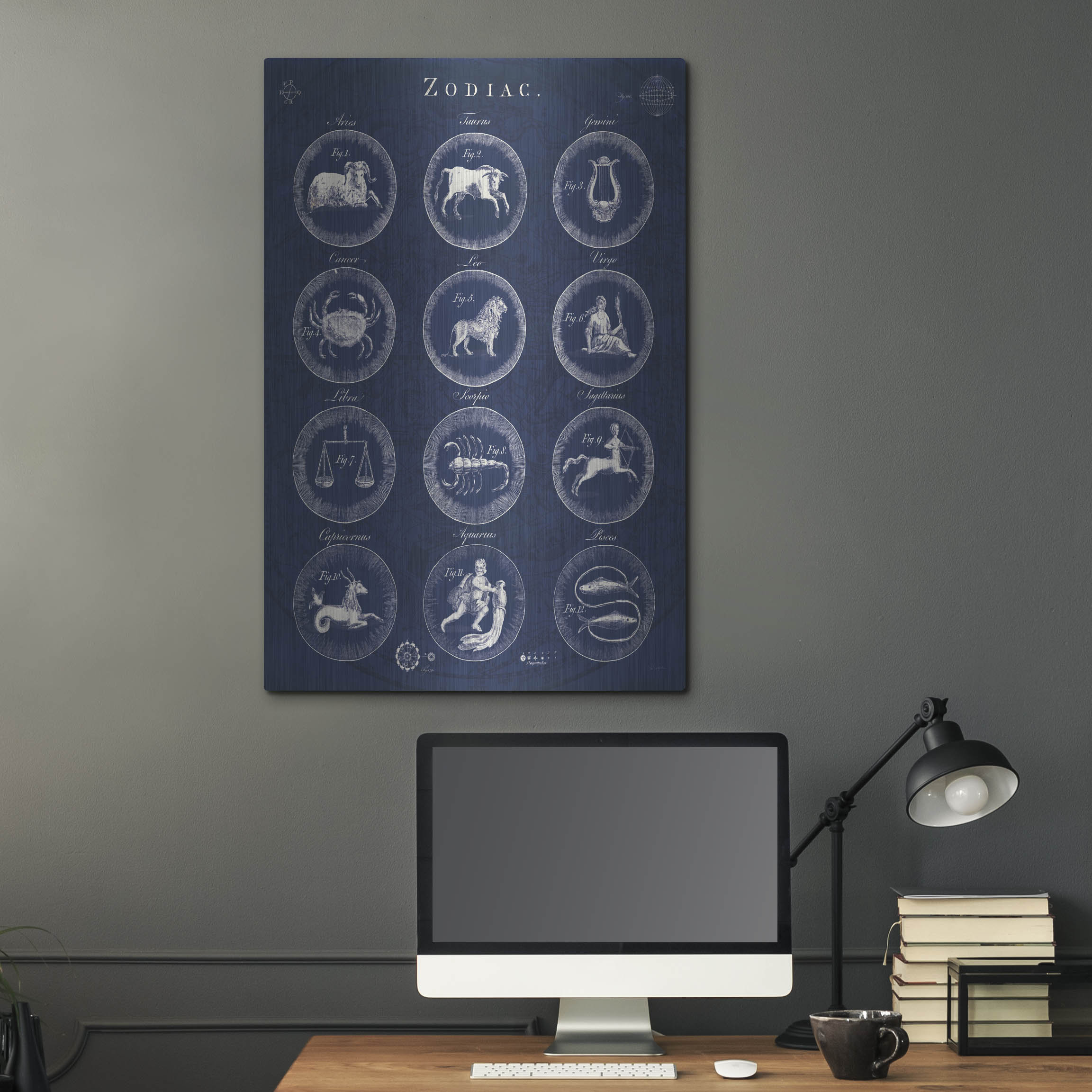 Trinx 'Zodiac Blueprint V2' by Sue Schlabach Metal Wall Art, 24" x 36 ...