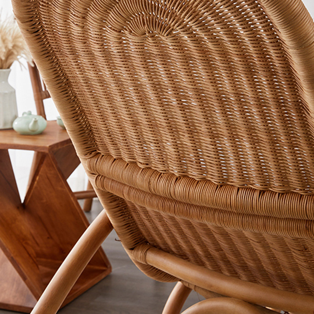 ChairVogue Natural Rattan Rocking Chair Rocking Chair | Wayfair