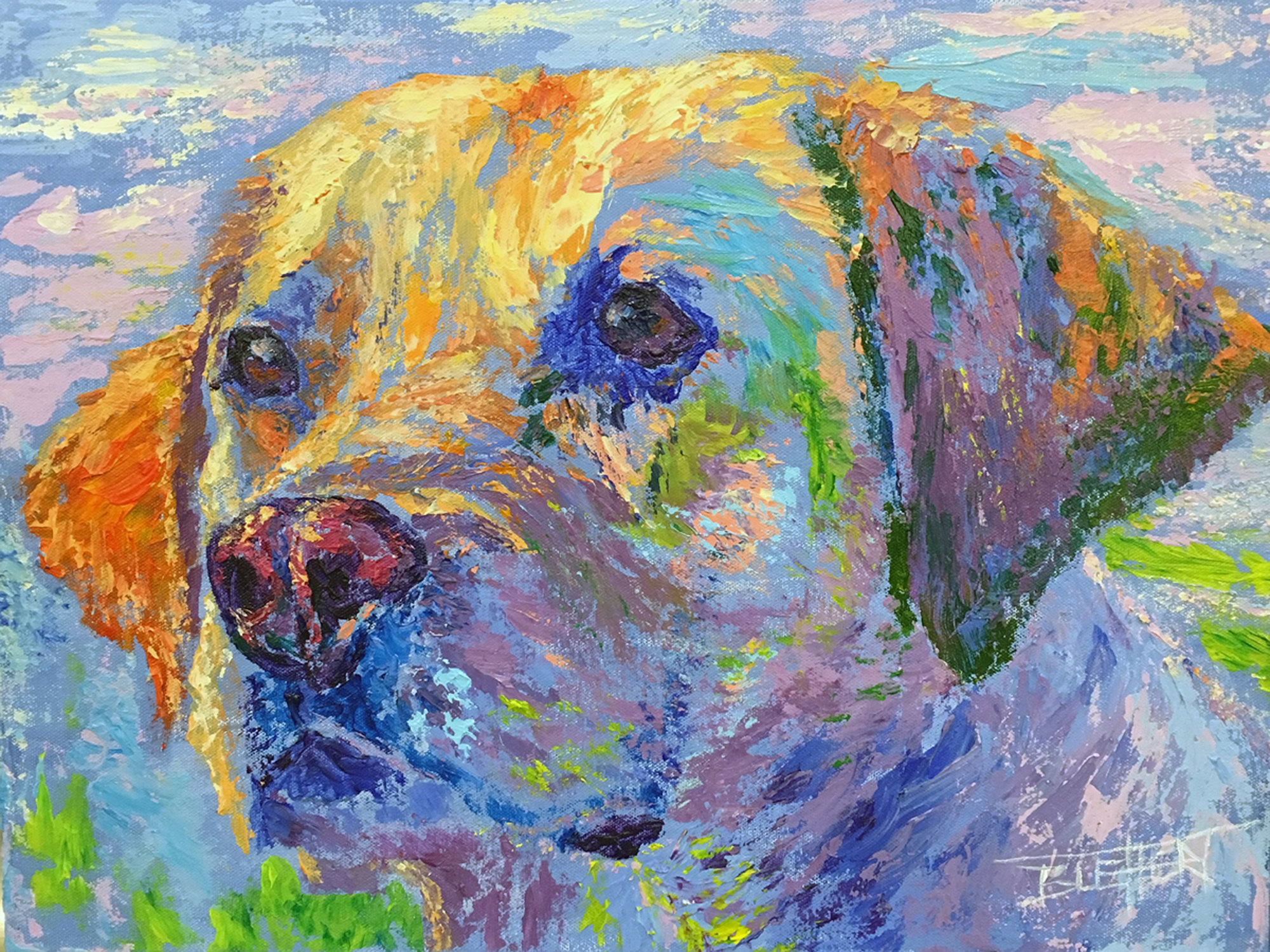 Ebern Designs Labrador Retriever by Robert Andrea - Wrapped Canvas ...