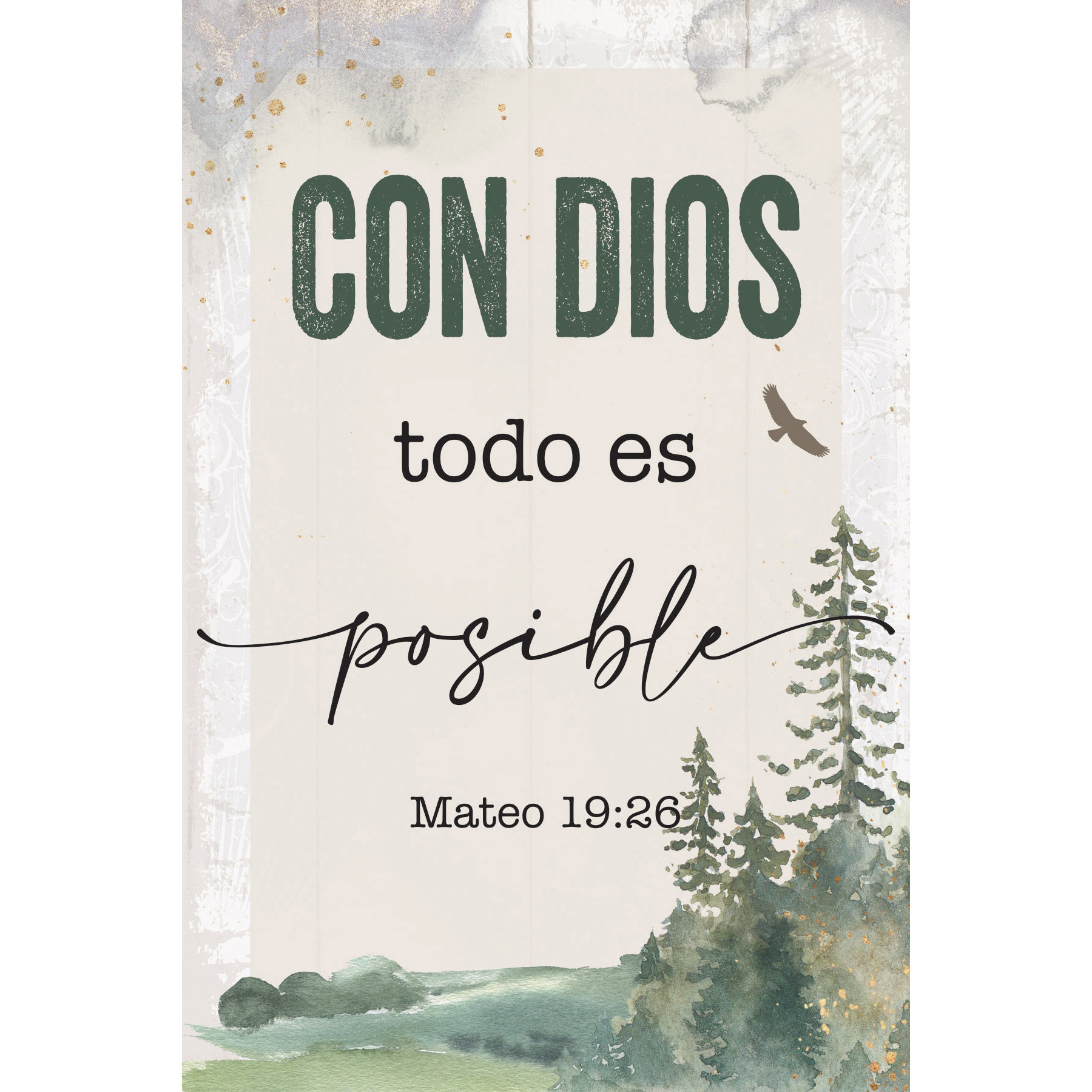 Ophelia & Co. Con Dios Todo Es Posible Wood Plaque - 4" x 6" | Wayfair