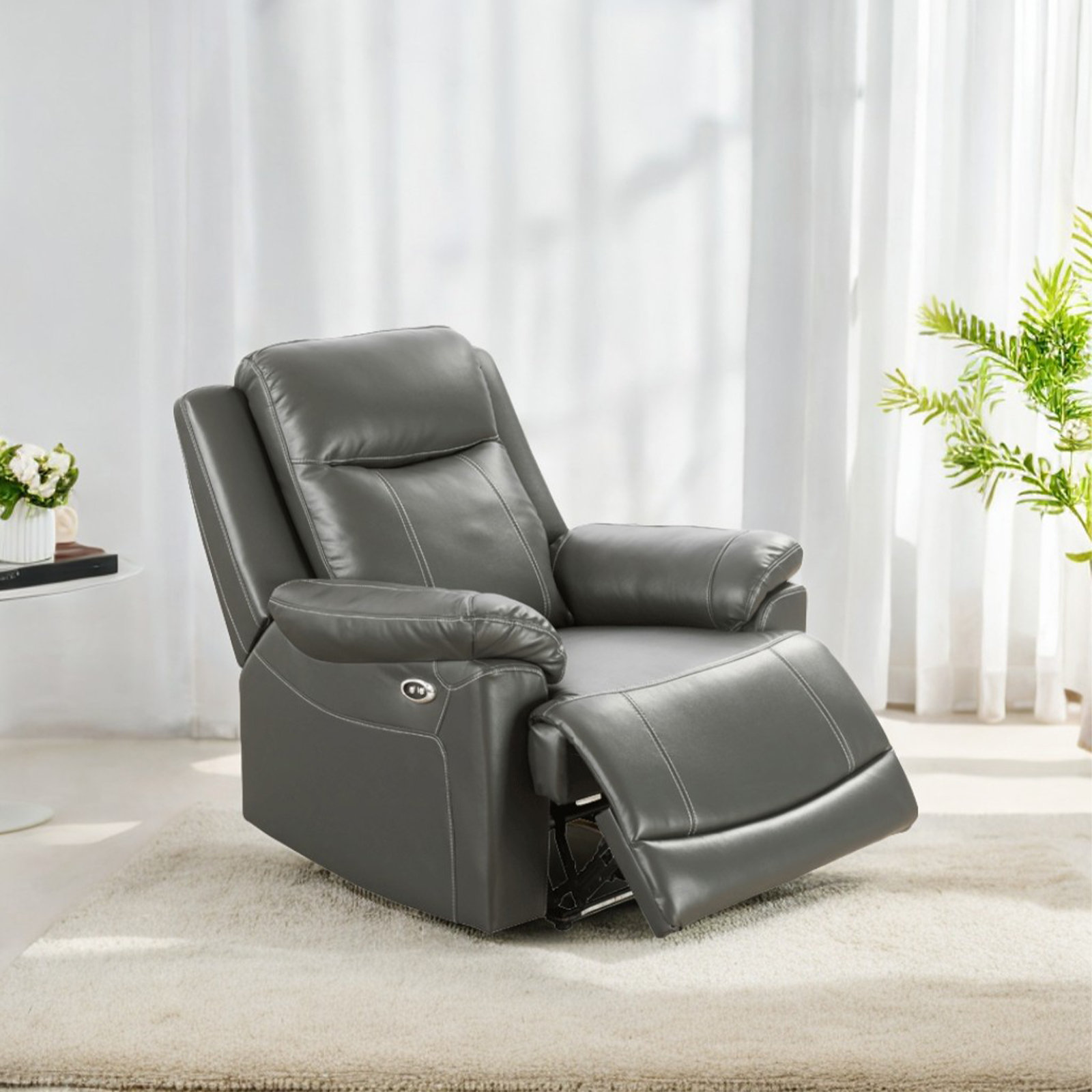 Ebern Designs Eire Modern Faux Leather Adult Recliner - Wayfair Canada