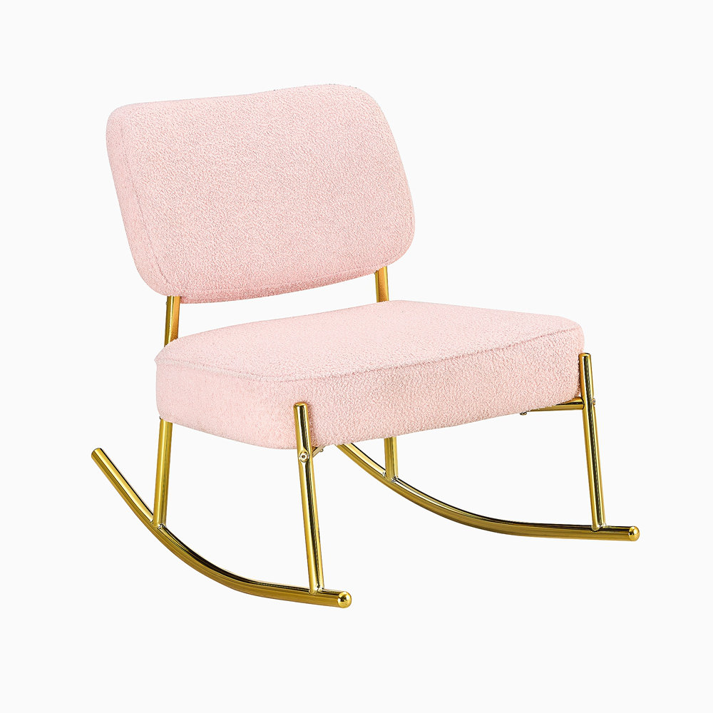 Mercer41 Cushioned Rocking Chair, Unique Rocking Chair, Cushioned Seat ...